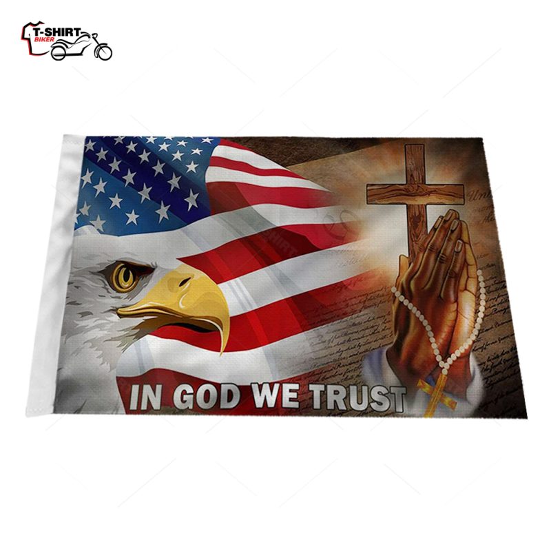 Firefighter Eagle The Thin Red Line Motorcycle Flag - TShirt Biker