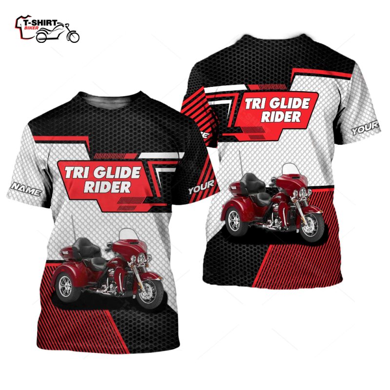 Road Glide Motorcycle Tri Glide Rider 3D All Over Printed T-Shirt ...